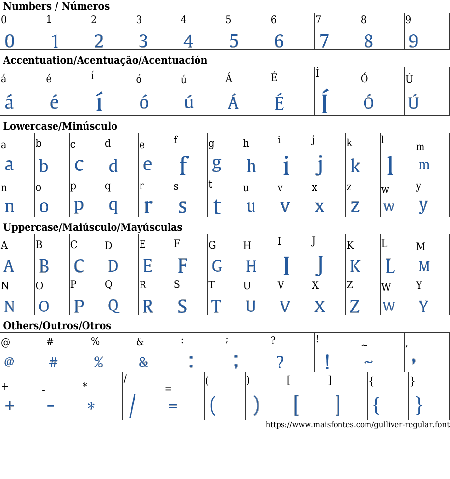 Gulliver Regular: Free Font Download | MaisFontes