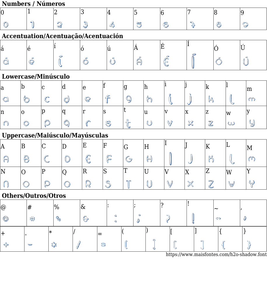 H2O Shadow: Free Font Download | MaisFontes
