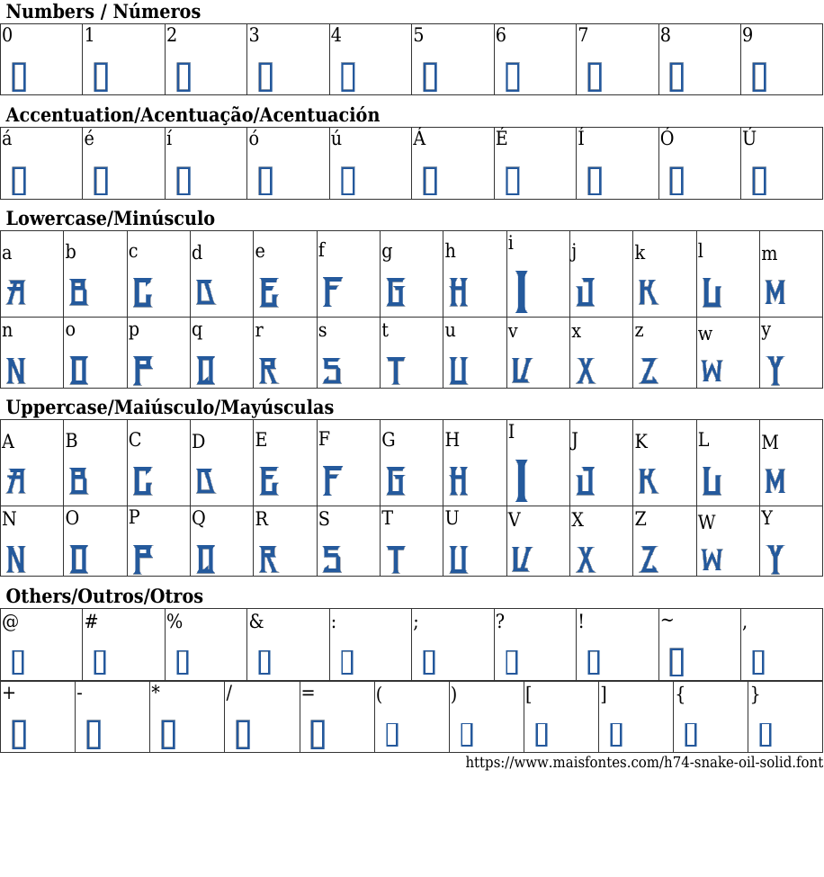 H74 Snake Oil Solid: Baixar Fonte Grátis | MaisFontes