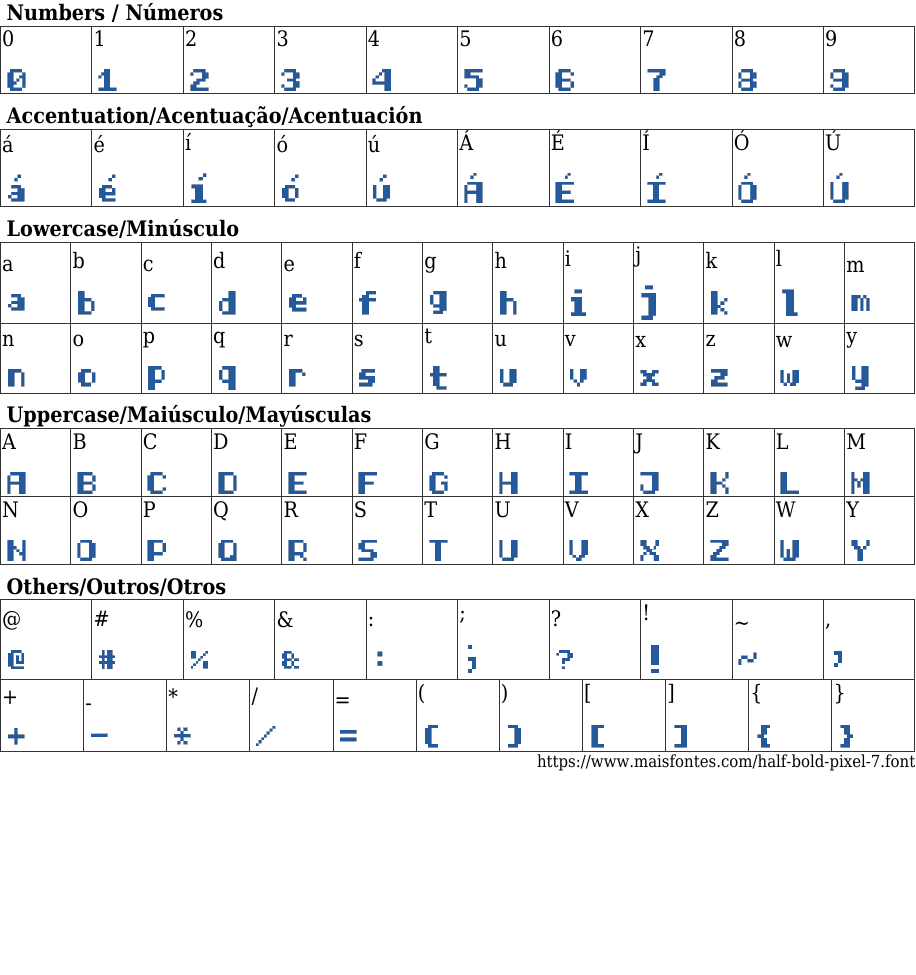 Half Bold Pixel 7: Baixar Fonte Grátis | MaisFontes