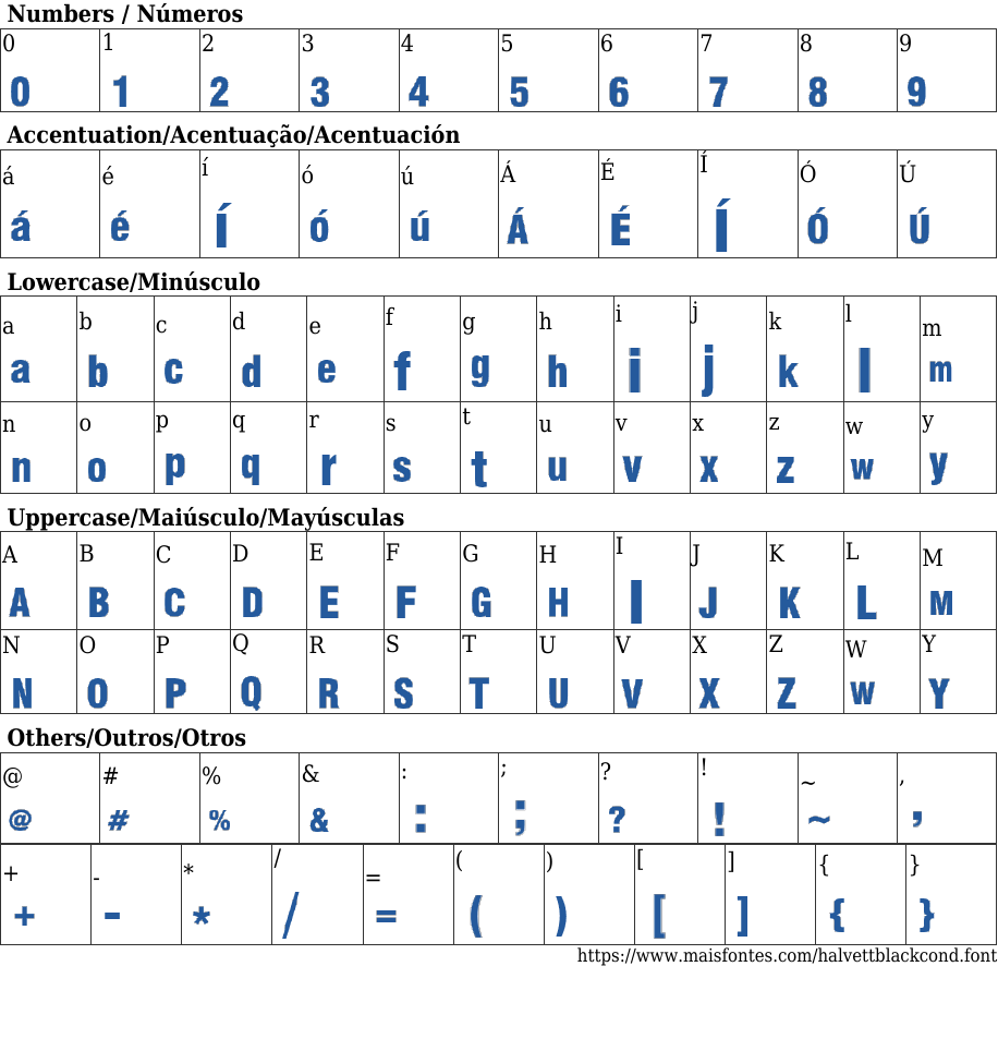 HalvettBlackCond：免费字体下载 | MaisFontes