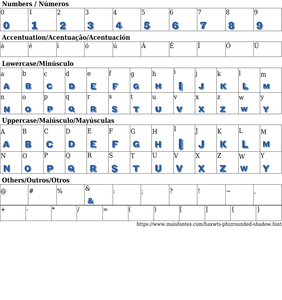 HAXWTS Phiz Rounded Shadow: Download Free Font | MaisFontes