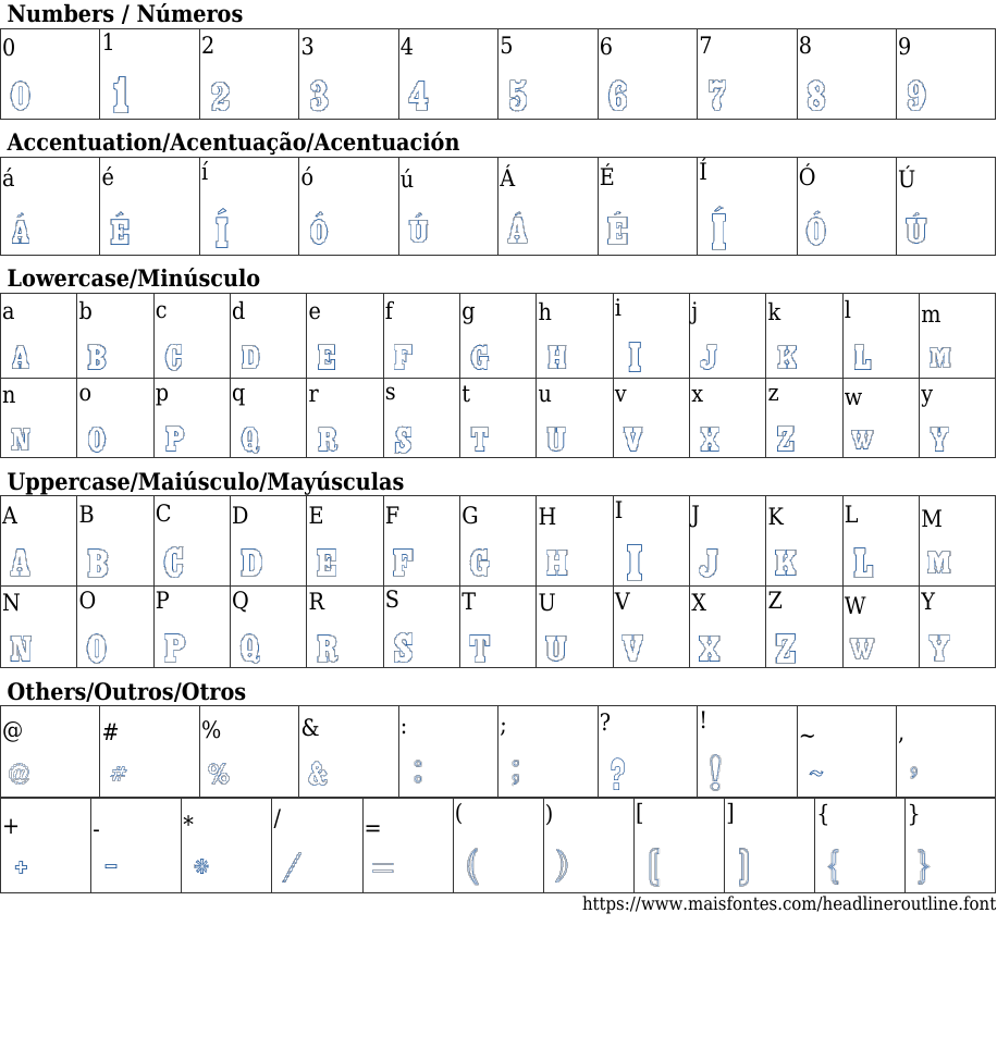 Headliner Outline: Free Font Download | MaisFontes