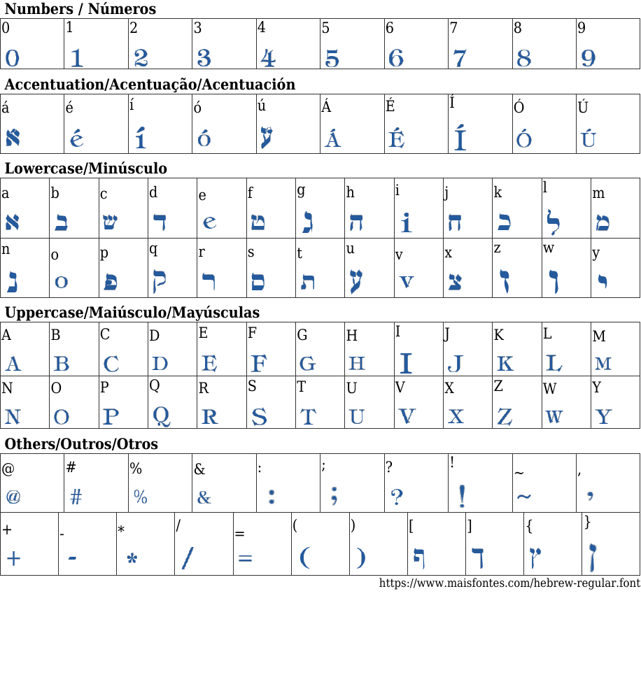 Hebrew Regular Font: Free Download | MaisFontes