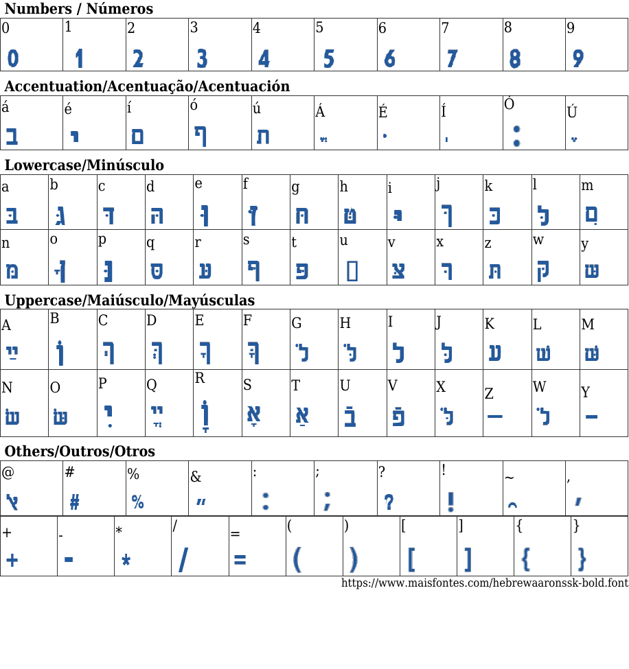 Hebrew Aaron SSK Bold: Free Font Download | MaisFontes