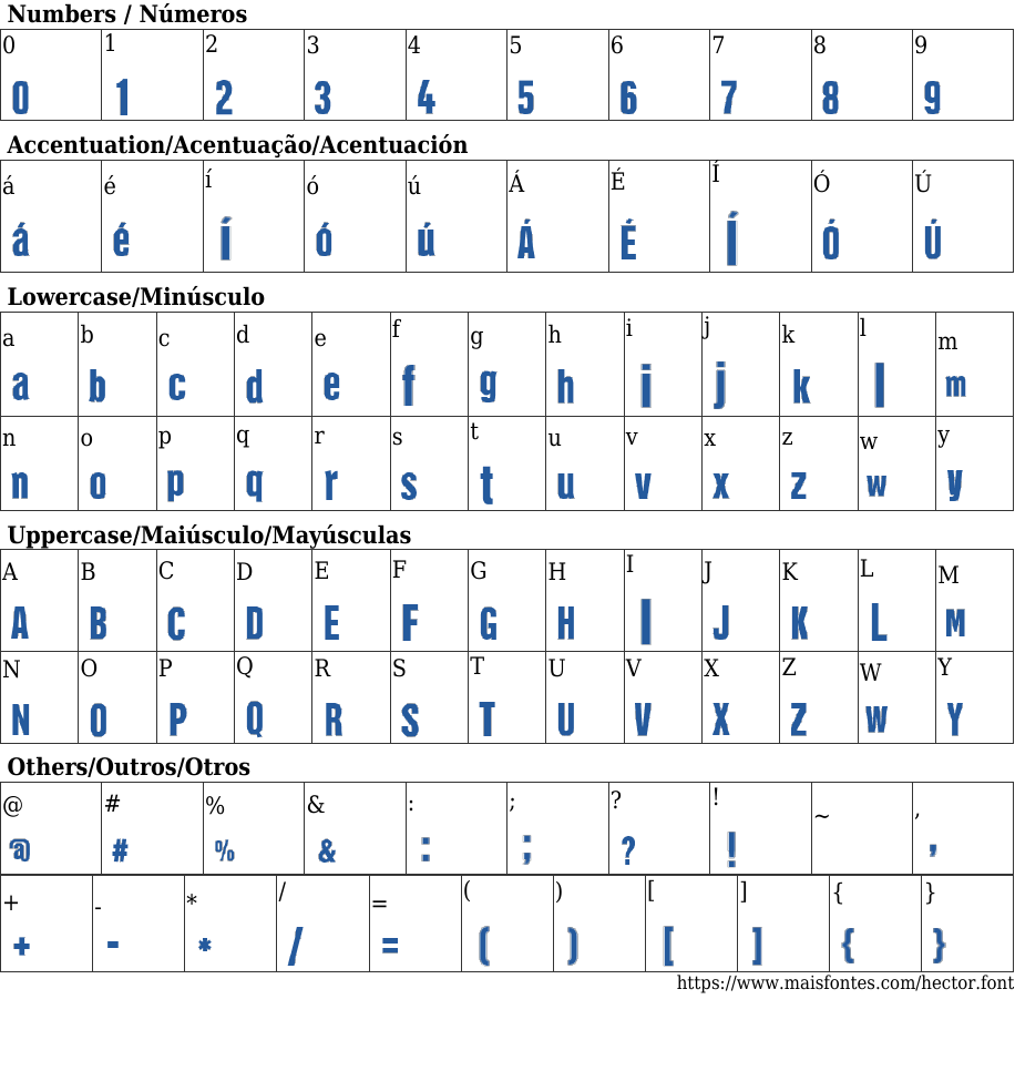 Hector: Free Font Download | MaisFontes