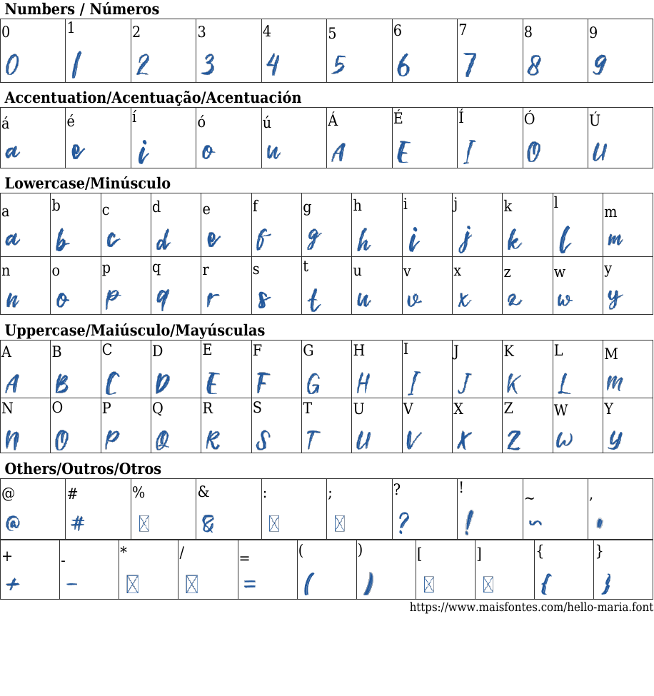 Hello Maria: Baixar Fonte Grátis | MaisFontes