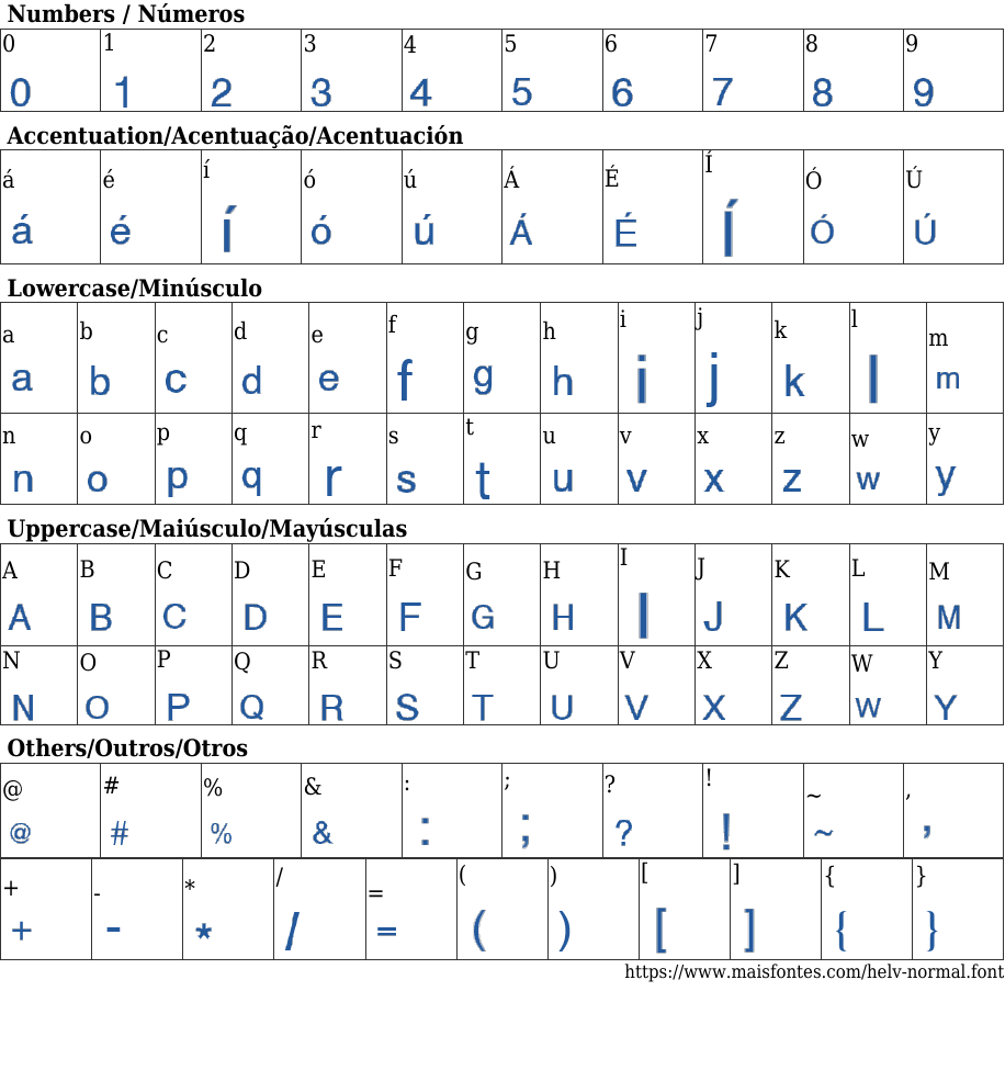 Helv Normal: Free Font Download | MaisFontes