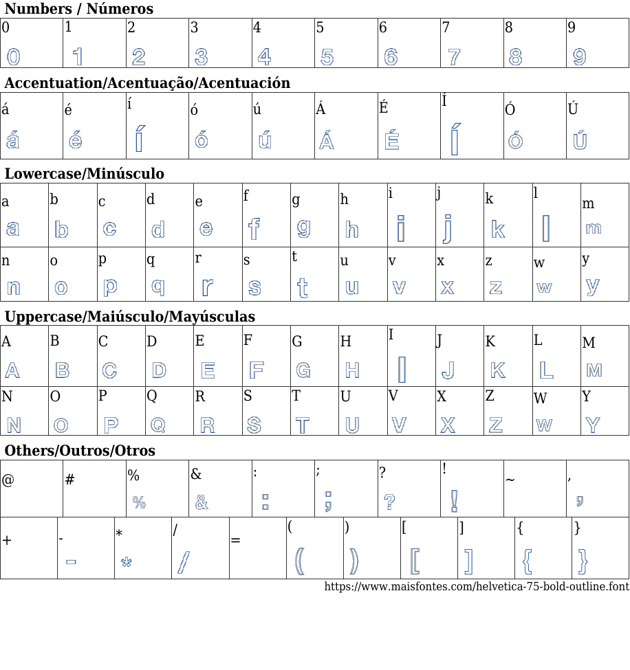 Helvetica 75 Outline Bold: Baixar Fonte Grátis | MaisFontes