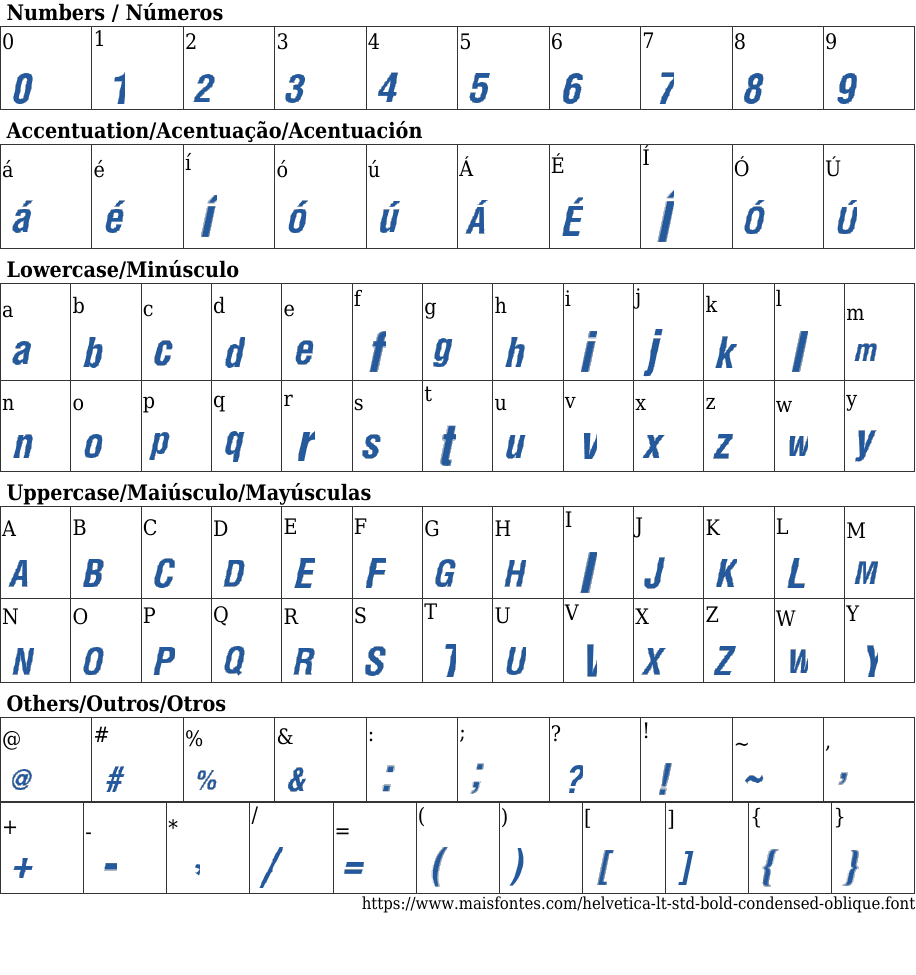 Helvetica Std Condensed Bold Oblique: Free Font Download | MaisFontes