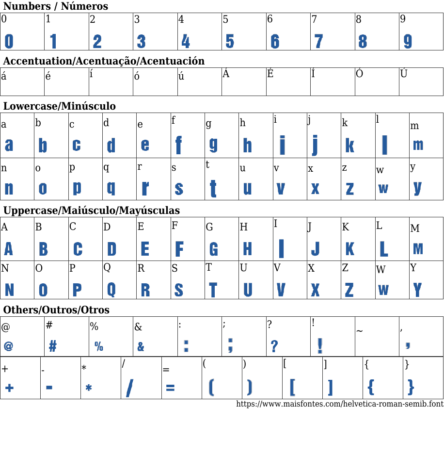 Helvetica Roman SemiBold: Free Font Download | MaisFontes