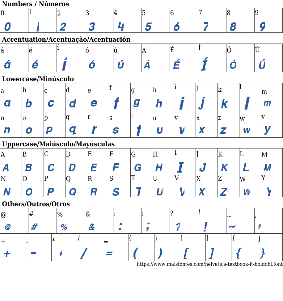 Helvetica Textbook Bold Oblique: Free Font Download | MaisFontes