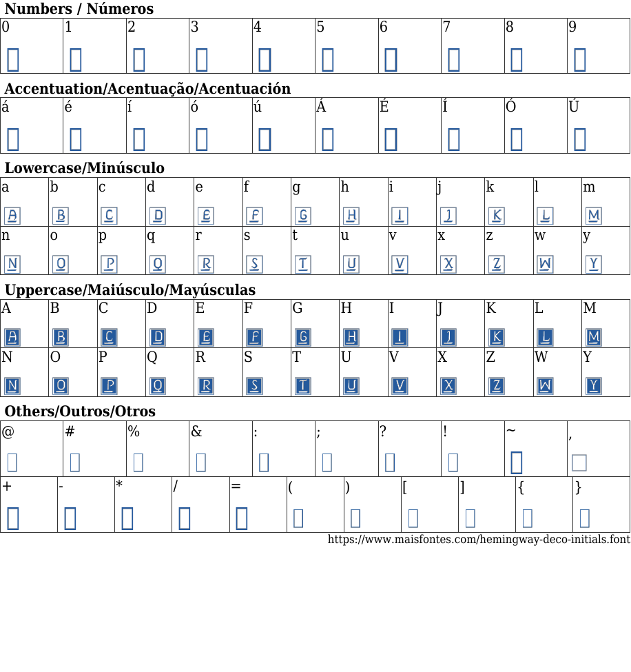 Hemingway Deco Initials: Free Font Download | MaisFontes