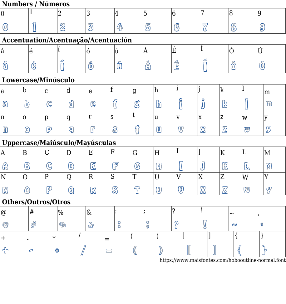 Hobo Outline Normal font download | MaisFontes.com