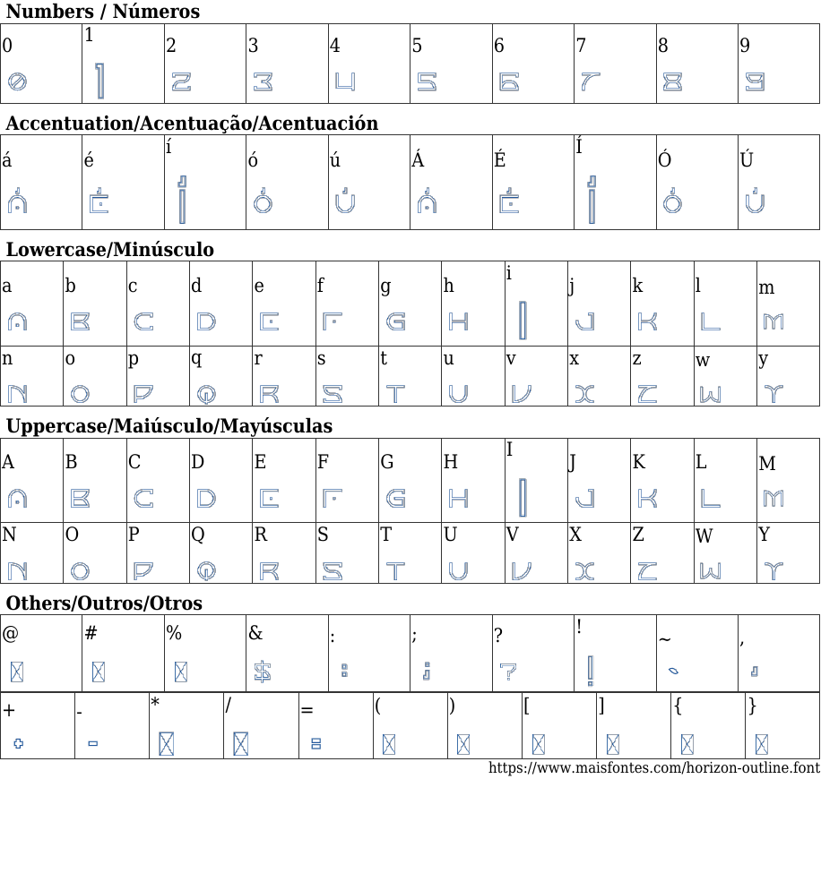 Horizon Outline: Download Free Font | MaisFontes