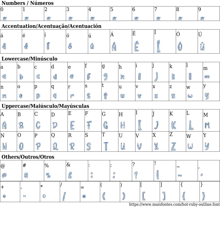 Hot Ruby Outline: Baixar Fonte Grátis | MaisFontes