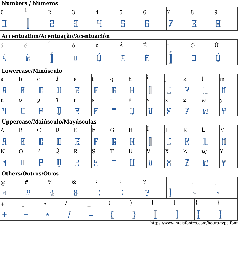 HOURS Type Font: Free Download | MaisFontes