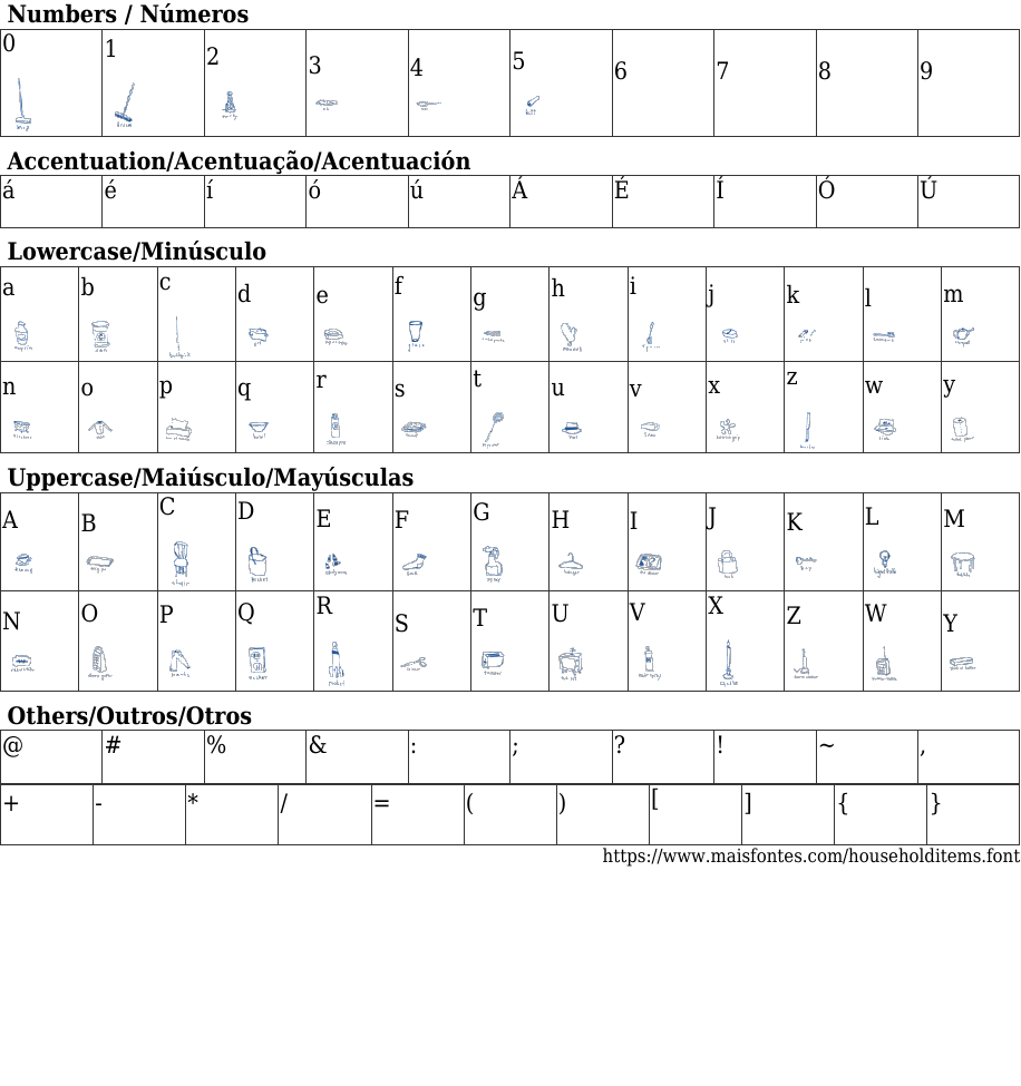Household Items: Free Font Download | MaisFontes
