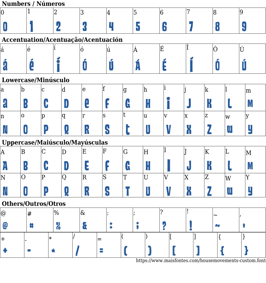 House Movements Custom: Free Font Download | MaisFontes