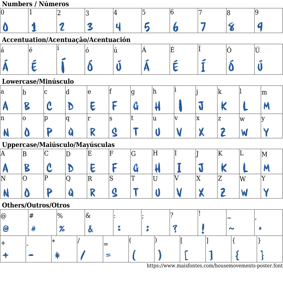 House Movements Poster: Free Font Download | MaisFontes