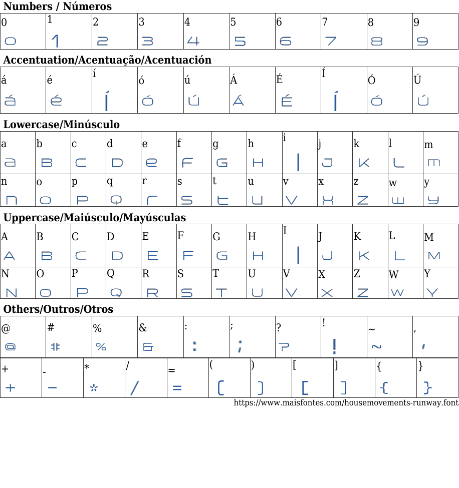 House Movements Runway: Free Font Download | MaisFontes