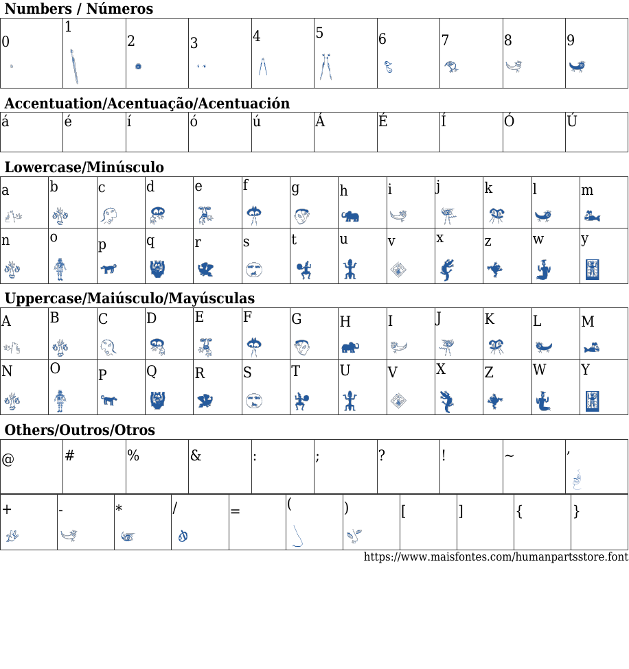 Human Parts Store: Baixar Fonte Grátis | MaisFontes