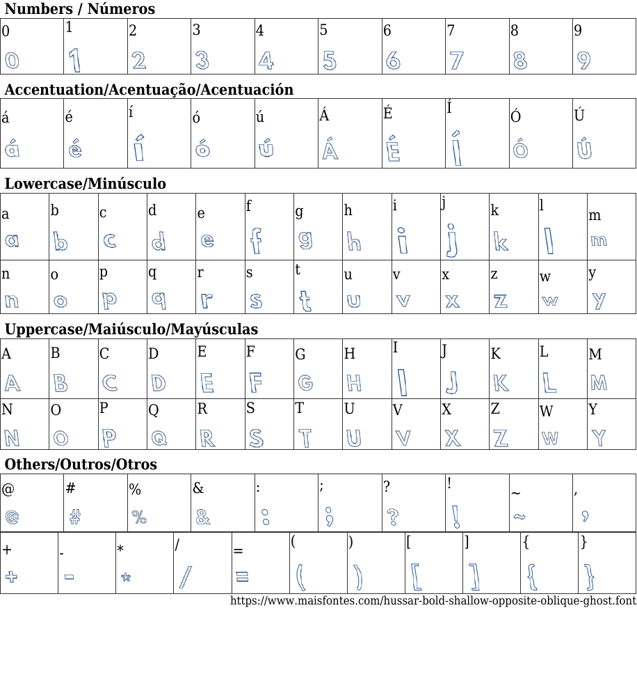 Hussar Ghost Shallow Opposite Bold Oblique: Free Font Download | MaisFontes