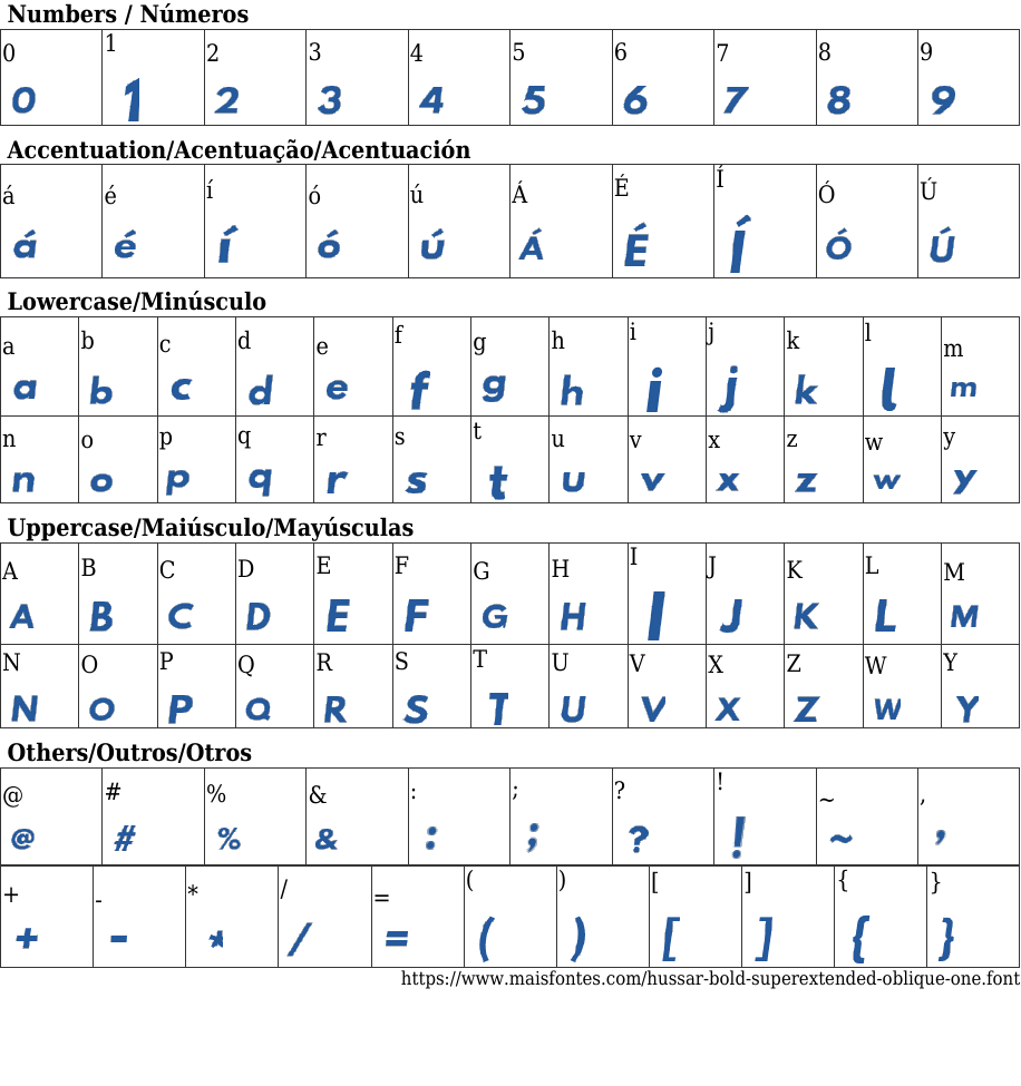 Hussar One Super Extended Bold Oblique: Free Font Download | MaisFontes