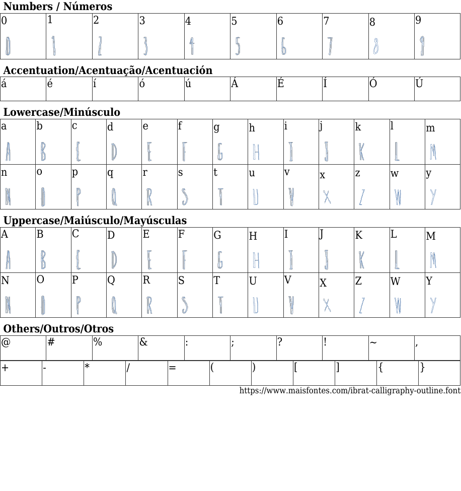 Ibrat Calligraphy Outline: Free Font Download | MaisFontes