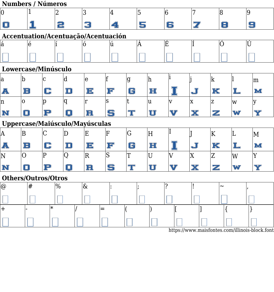 ILLINOIS block: Free Font Download | MaisFontes