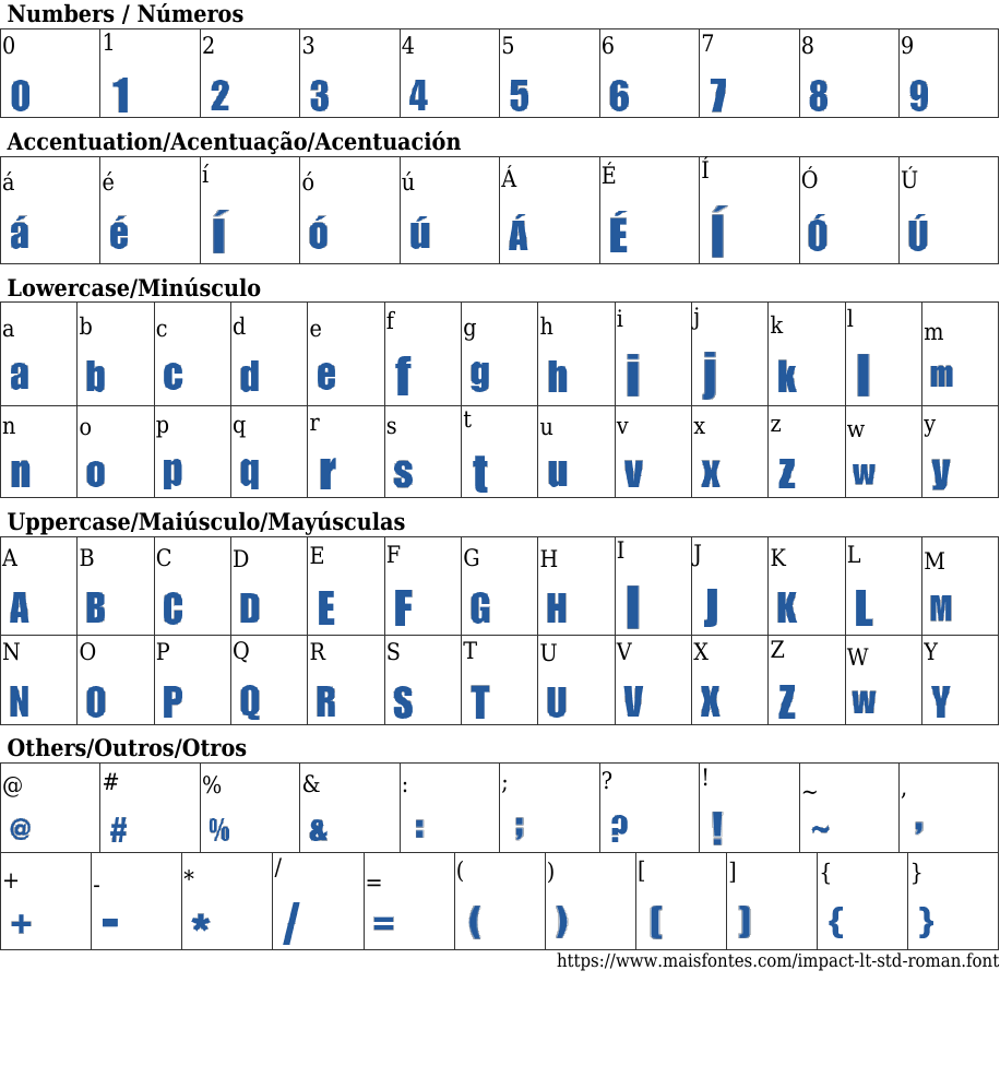 Impact Lt Std Roman Free Font Download Maisfontes