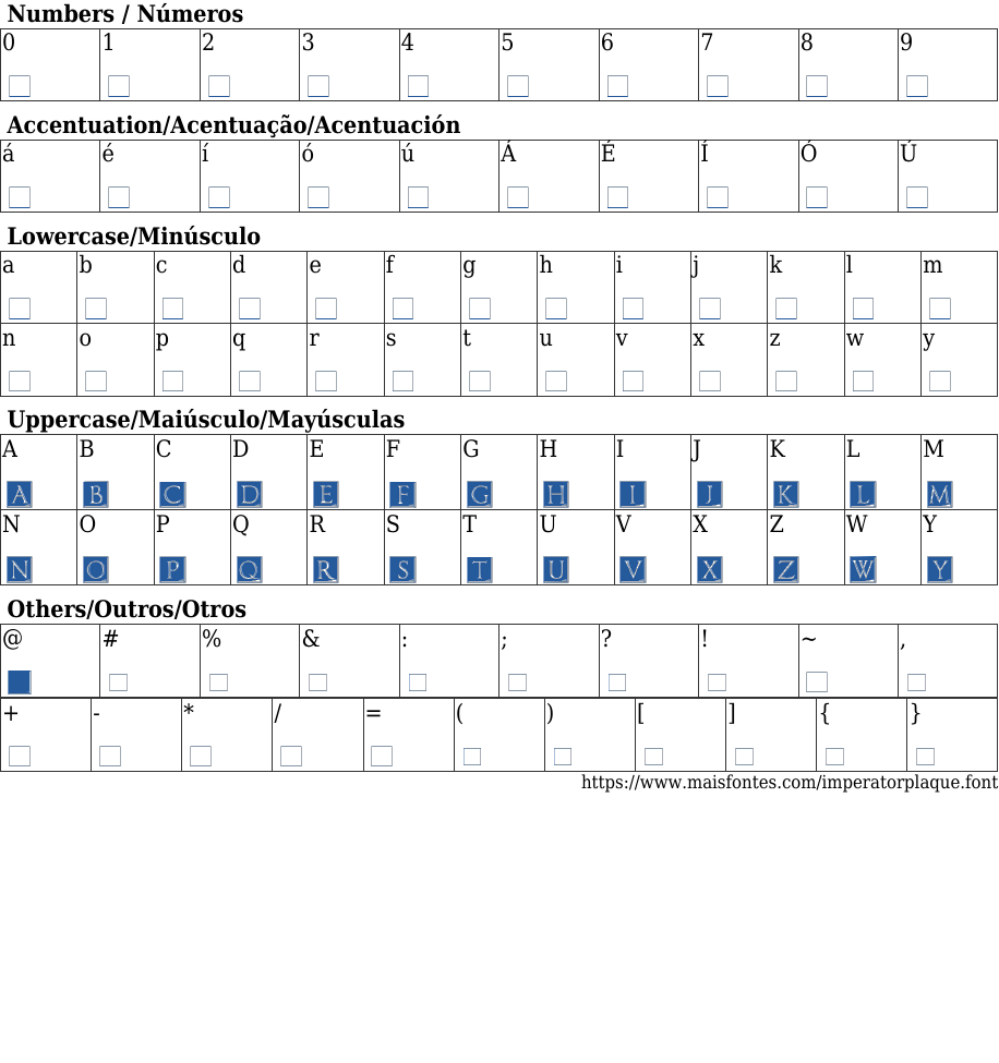 ImperatorPlaque: Baixar Fonte Grátis | MaisFontes