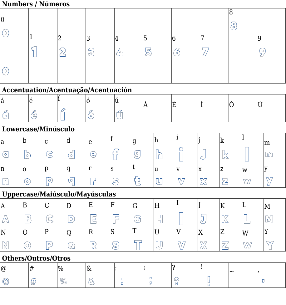 Indigo Outline Font Regular: Free Font Download | MaisFontes