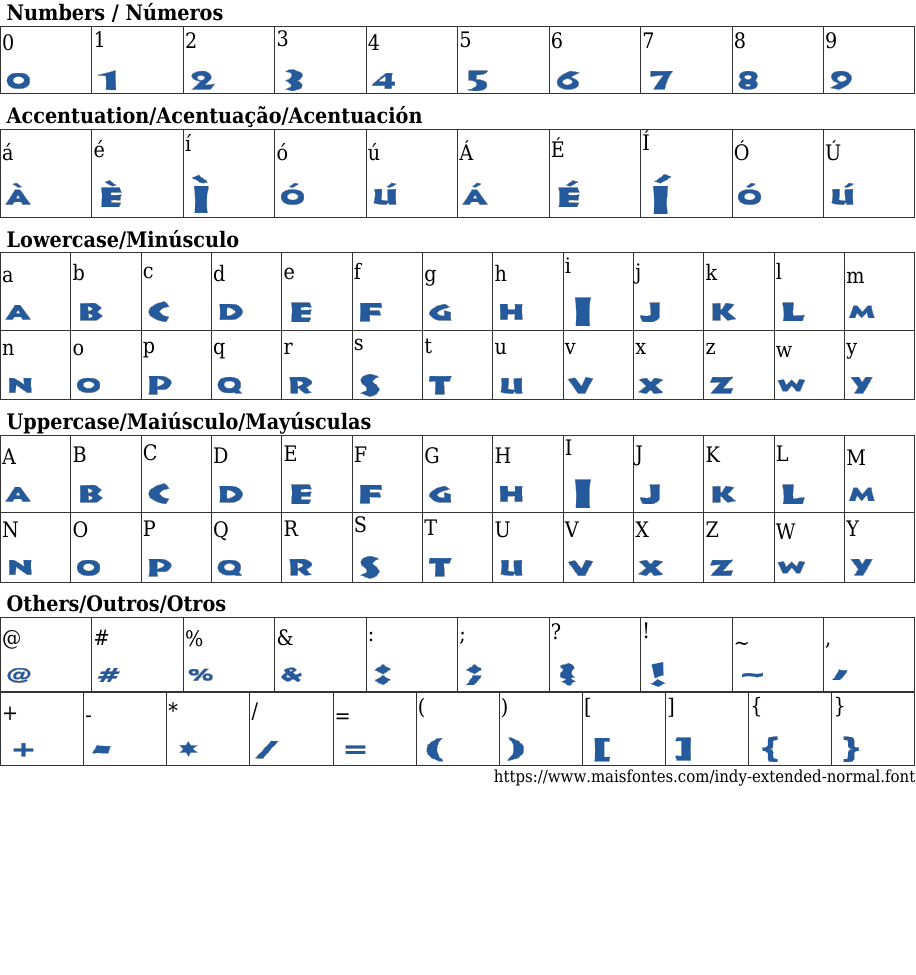 Indy Extended Normal: Free Font Download | MaisFontes