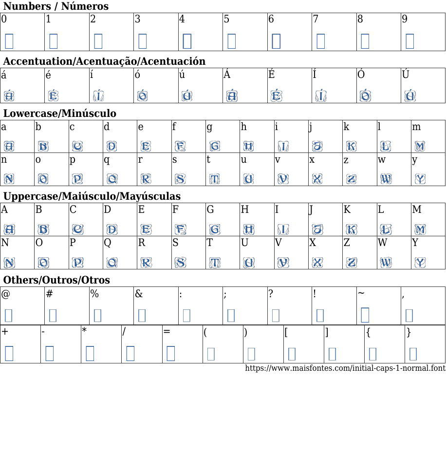 Initial Caps 1 Normal: Free Font Download | MaisFontes