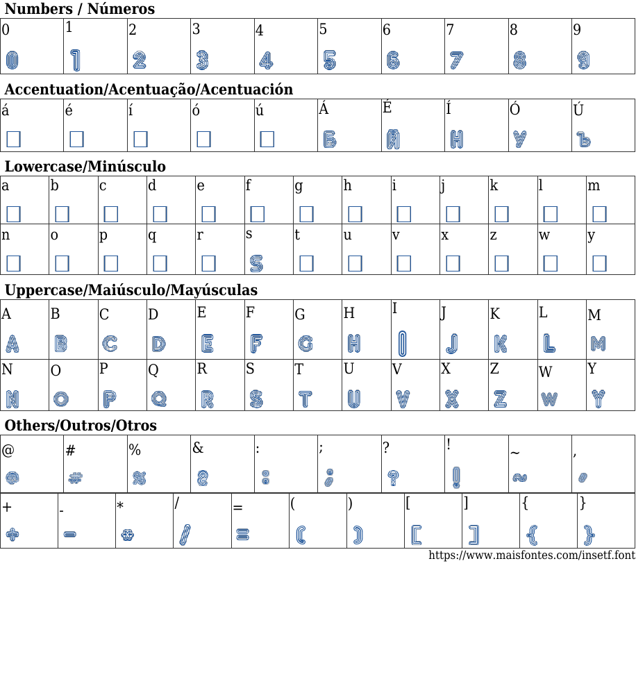 INSET F: Free Font Download | MaisFontes
