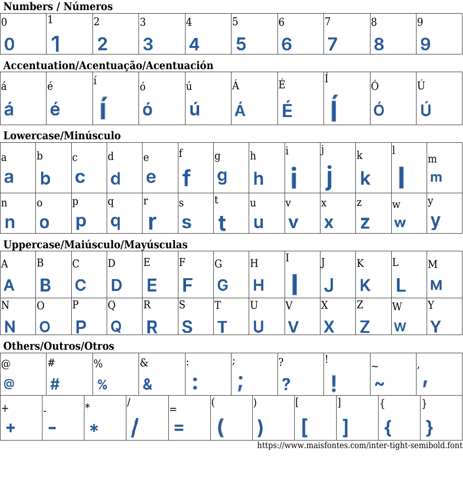 Inter Tight SemiBold Font: Free Download | MaisFontes