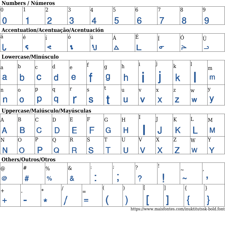 InuktitutSSK Bold: Download Free Font | MaisFontes