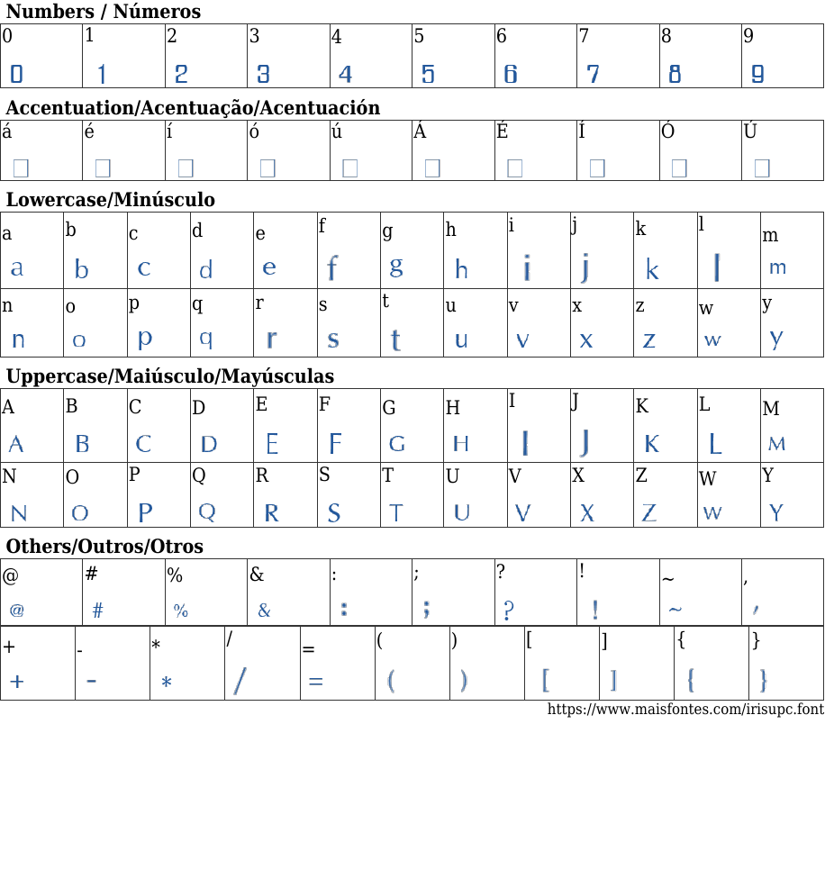 Iris UPC Font: Free Download | MaisFontes