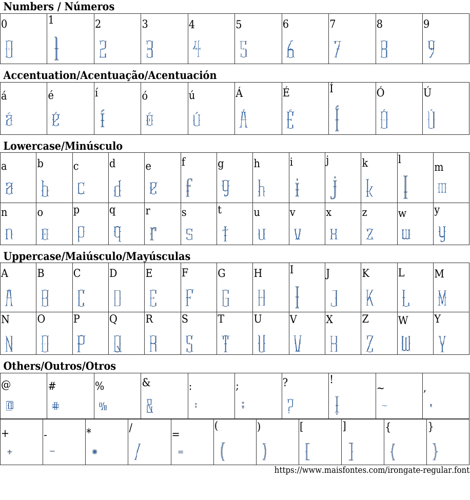 Irongate Regular: Free Font Download | MaisFontes