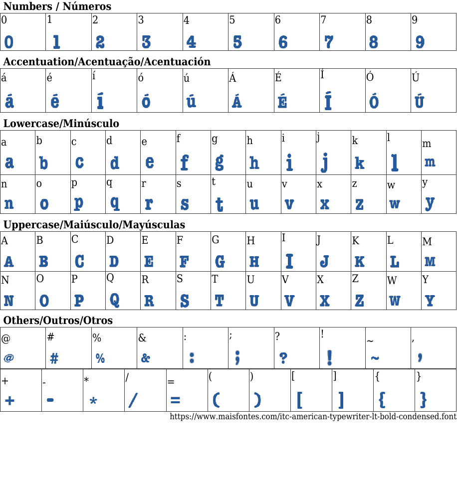 ITC American Typewriter LT Bold Condensed: Download Free Font | MaisFontes