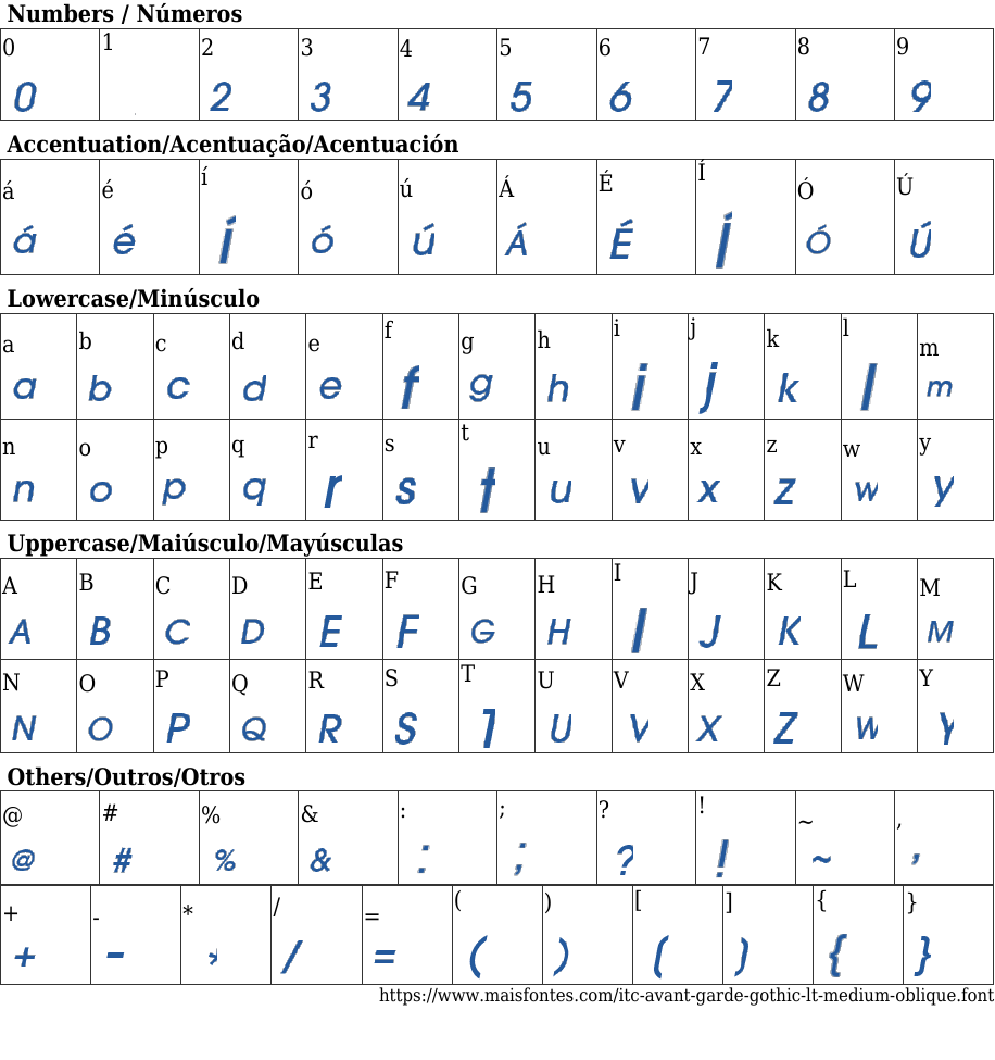 Avant Garde Gothic LT Medium Oblique: Free Font Download | MaisFontes