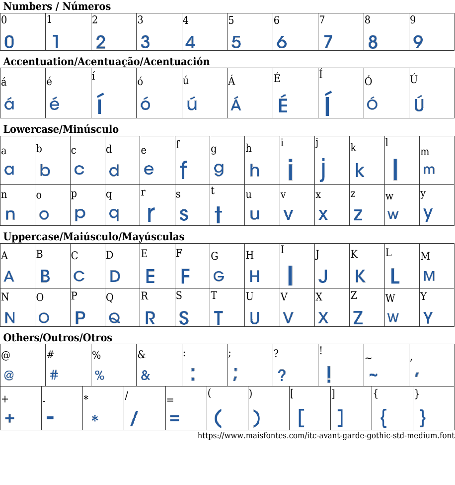 Avant Garde Gothic Std Medium: Download Free Font | MaisFontes