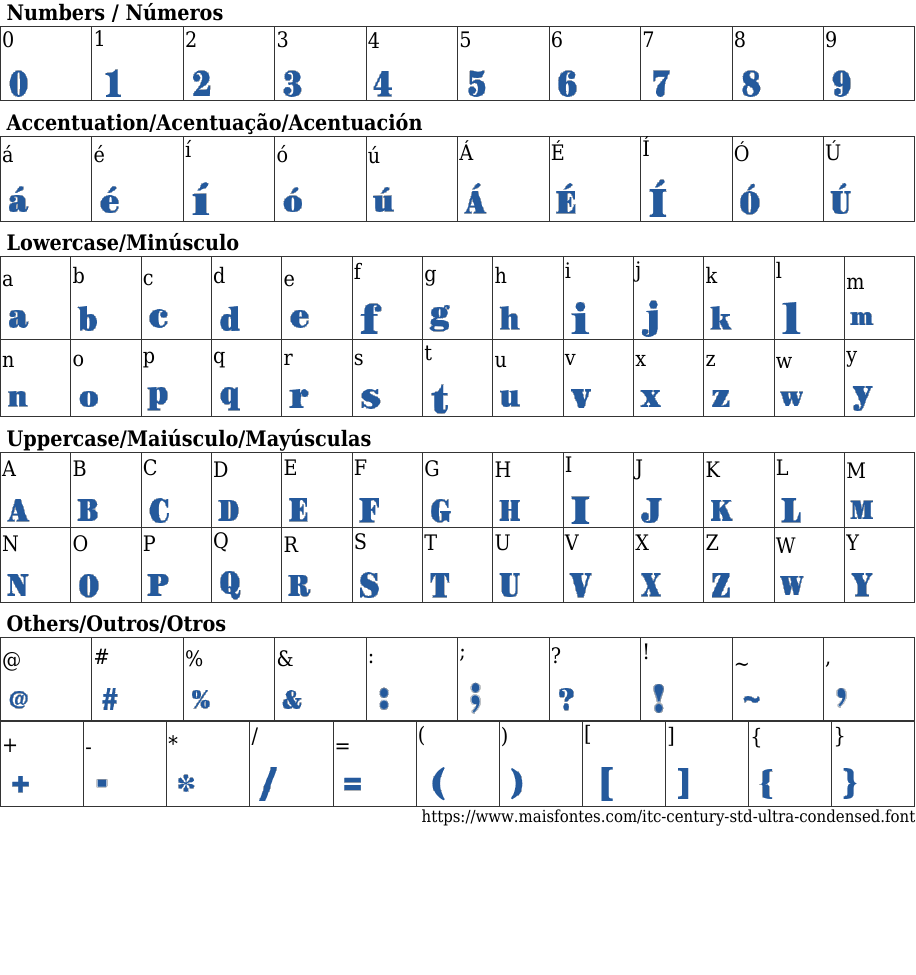 ITC Century Std Ultra Condensed: Download Free Font | MaisFontes