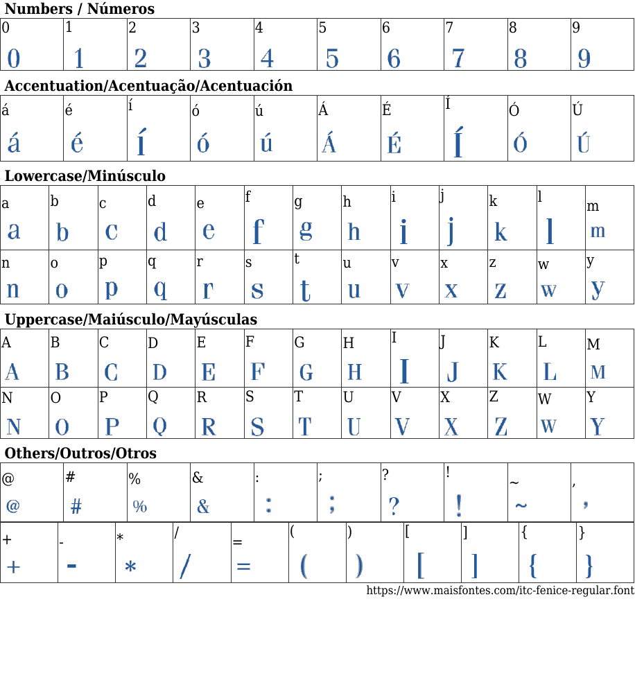 ITC Fenice Regular Font: Free Download | MaisFontes