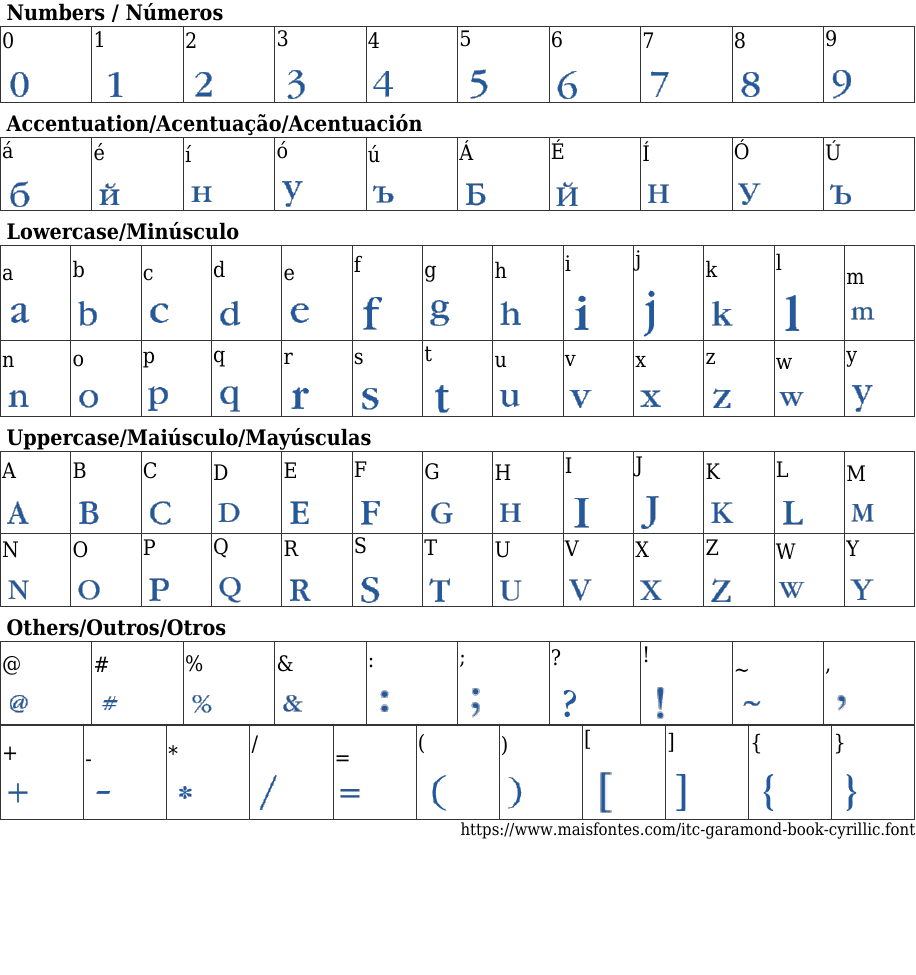 Itc Garamond Book Cyrillic Free Font Download Maisfontes