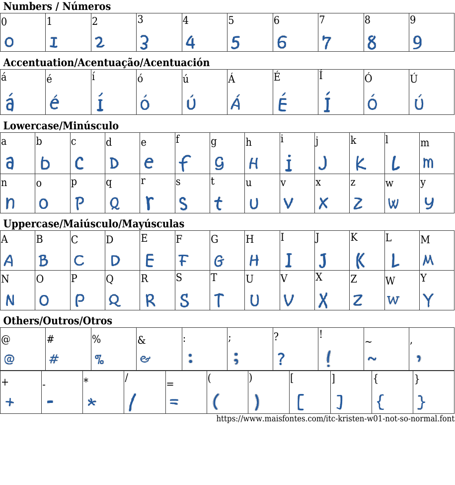 ITC Kristen W01 Not So Normal: Free Font Download | MaisFontes