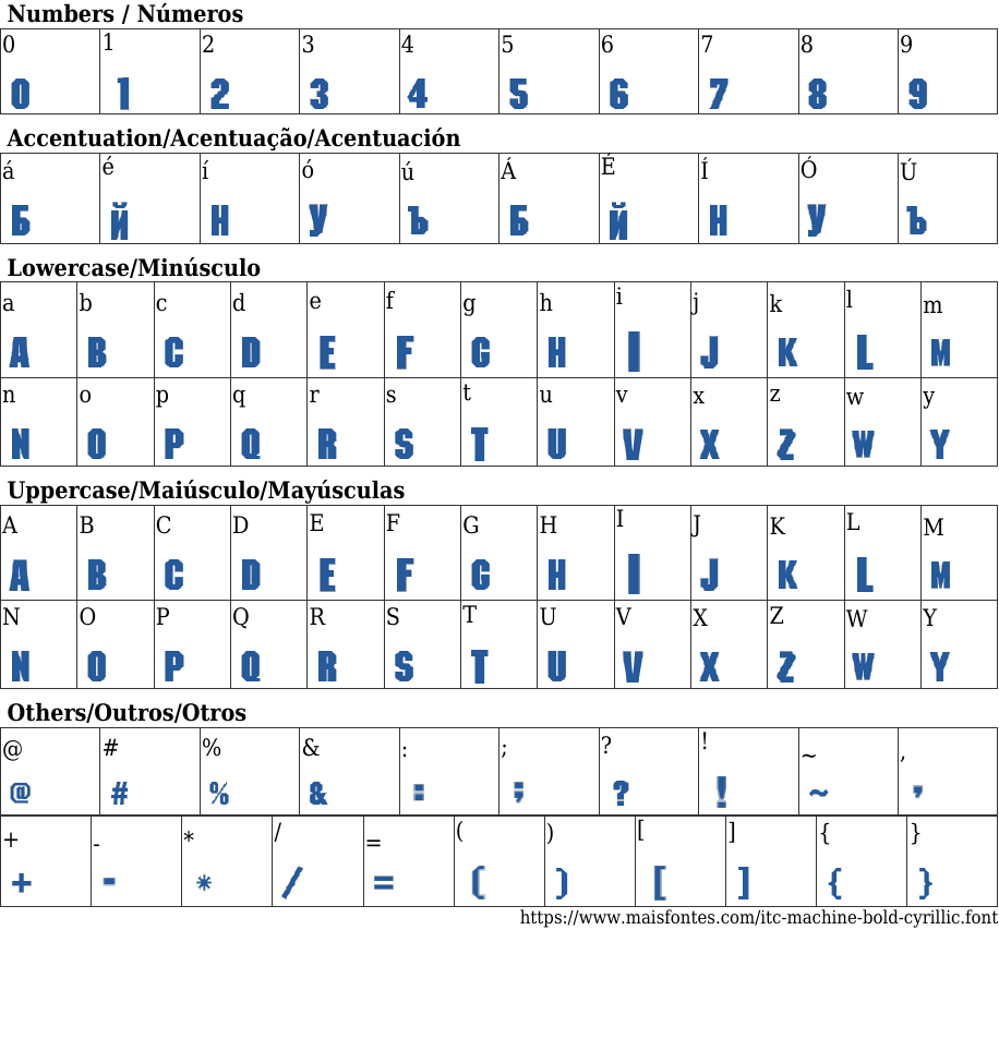 ITC Machine Bold Cyrillic: Free Font Download | MaisFontes