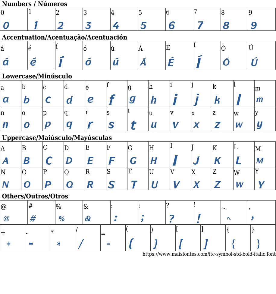ITC Symbol Std Bold Italic: Free Font Download | MaisFontes