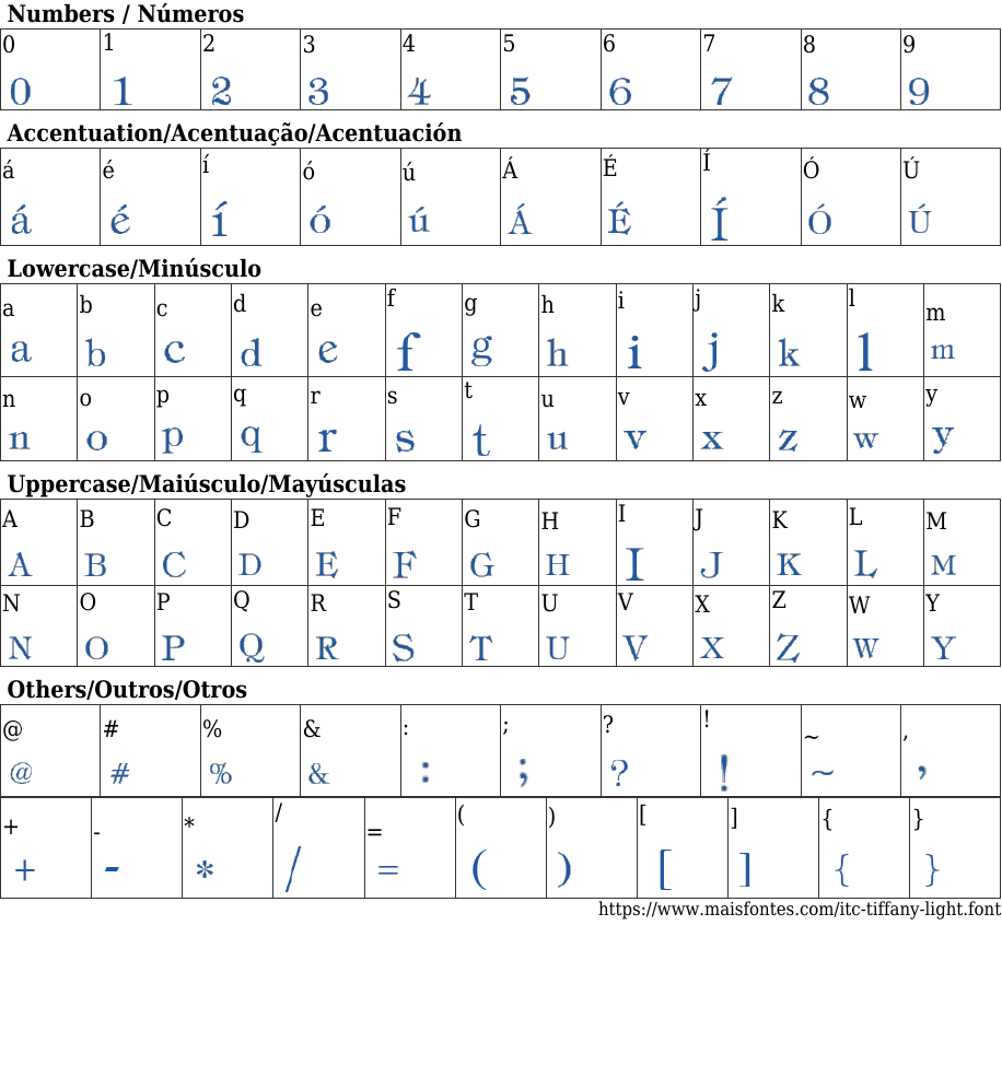 ITC Tiffany Light Font: Free Download | MaisFontes